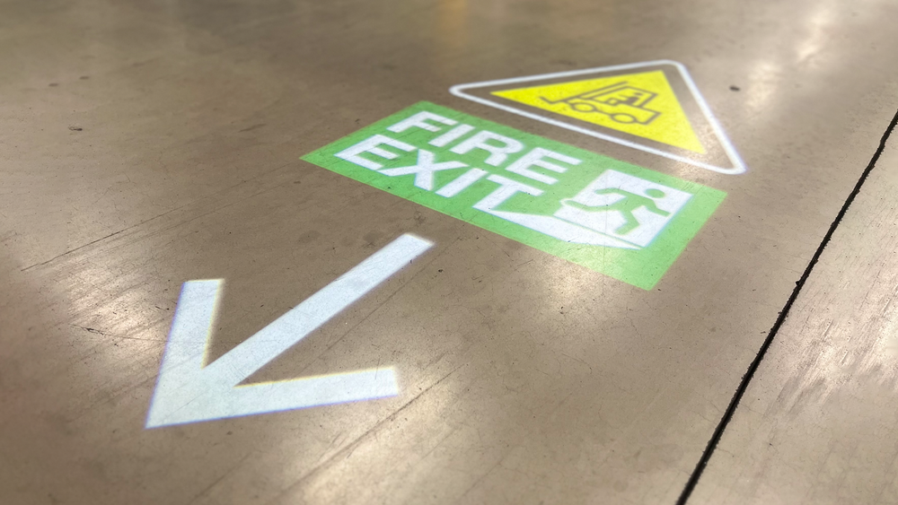 Projected Safety Signage Systems – Projected Image