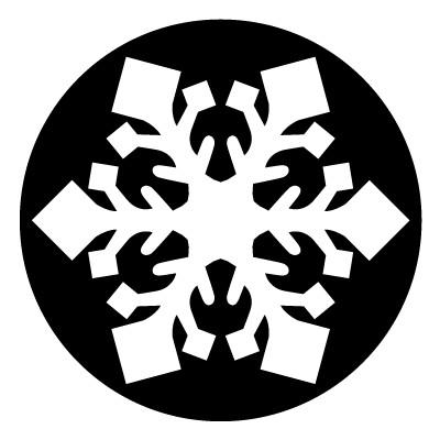 Snowflake 16 Gobo | Festive Gobos | Projected Image