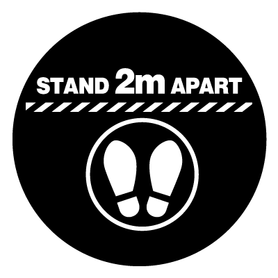 Queue Distancing 1 | Safety Signage Gobos | Projected Image